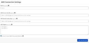 Adding Amazon Web Services to discovery service | Invicti