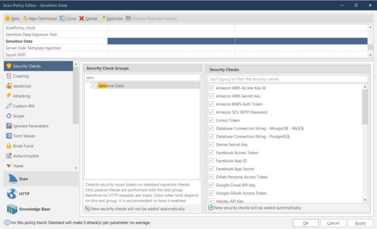 Identifying sensitive data | Invicti