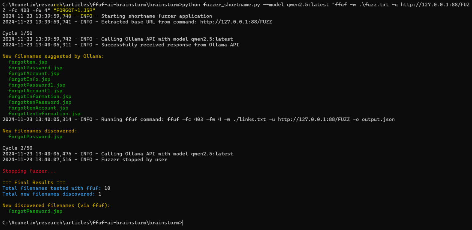 Brainstorm Tool Release: Optimizing Web Fuzzing With Local LLMs